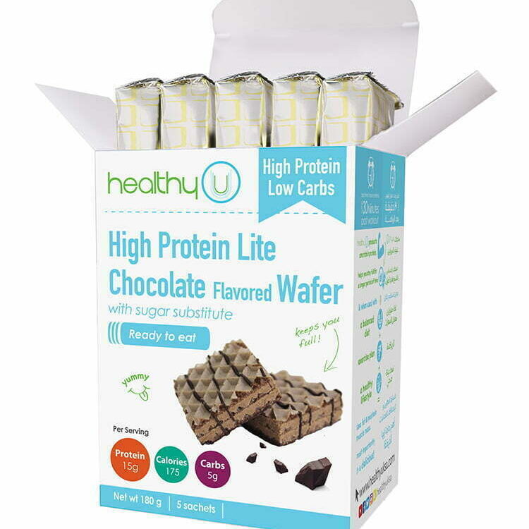 healthyU Chocolate High Protein Light Wafer